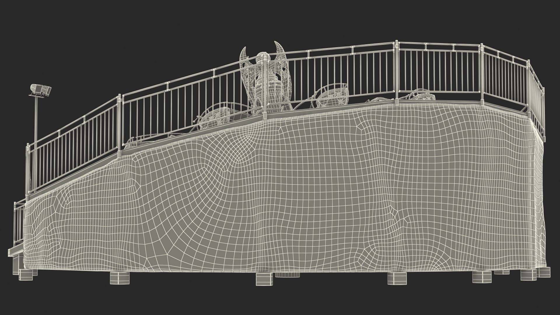 3D Model Flat Ride Theme Park Attraction Rigged - TurboSquid 1884946