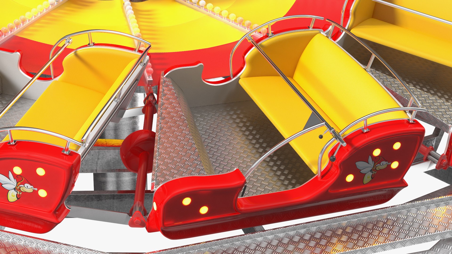 3D Model Flat Ride Theme Park Attraction Rigged - TurboSquid 1884946