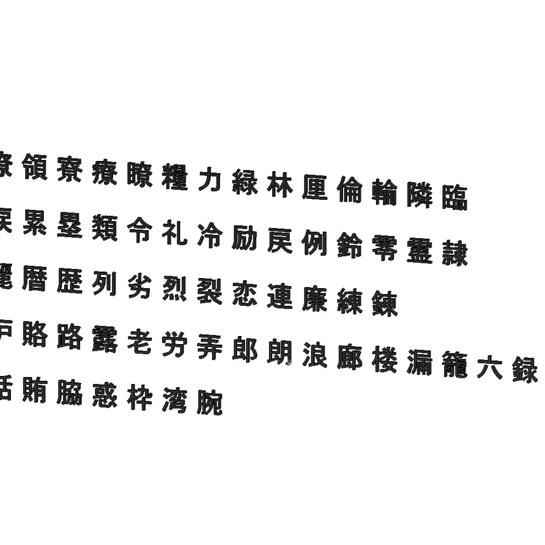 Chinese Ms Pgothic Font Model - TurboSquid 1213916