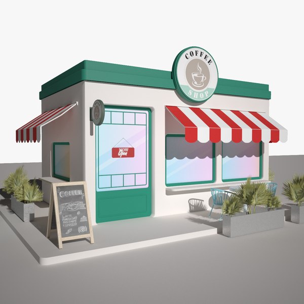 Coffee Shop model - TurboSquid 1978680