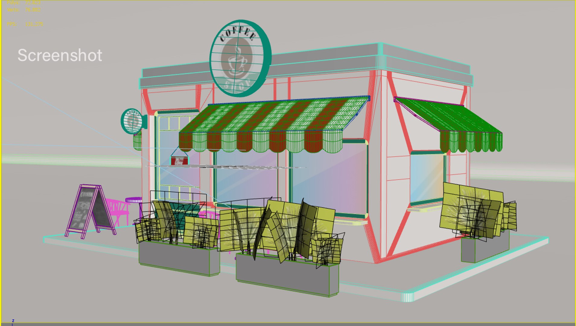 Coffee Shop model - TurboSquid 1978680