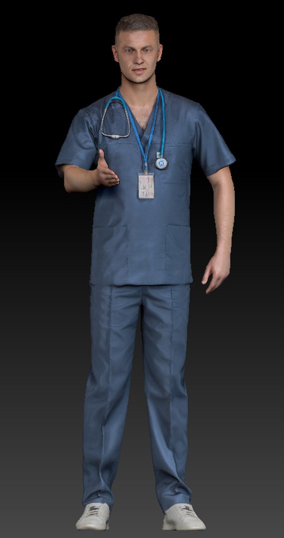 Human Man Surgical Character 3D Model - TurboSquid 1449814