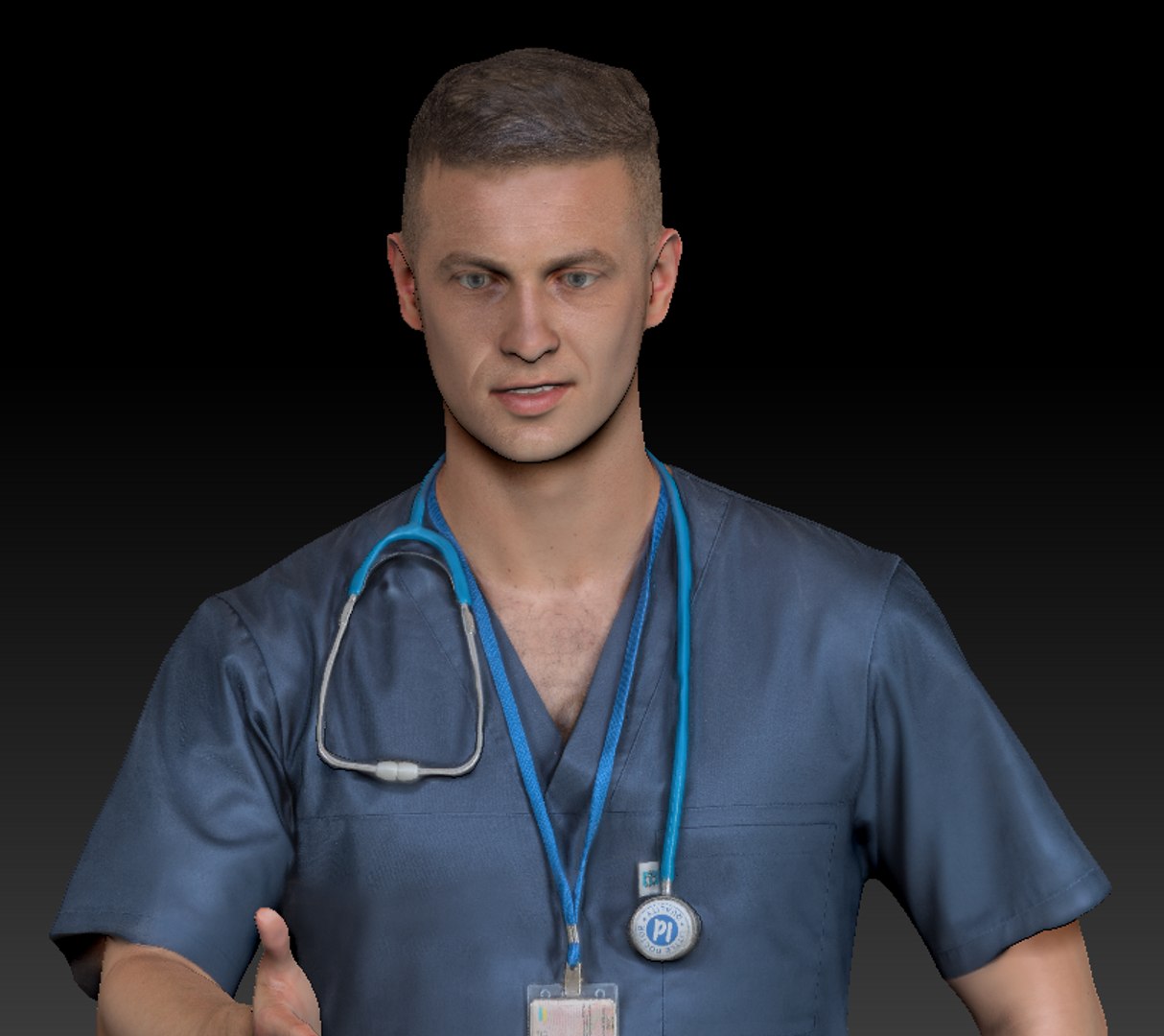 Human Man Surgical Character 3D Model - TurboSquid 1449814