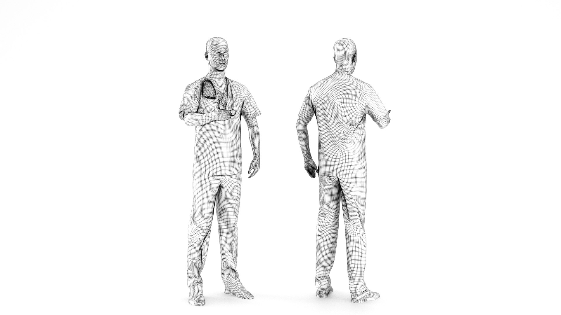 Human Man Surgical Character 3D Model - TurboSquid 1449814
