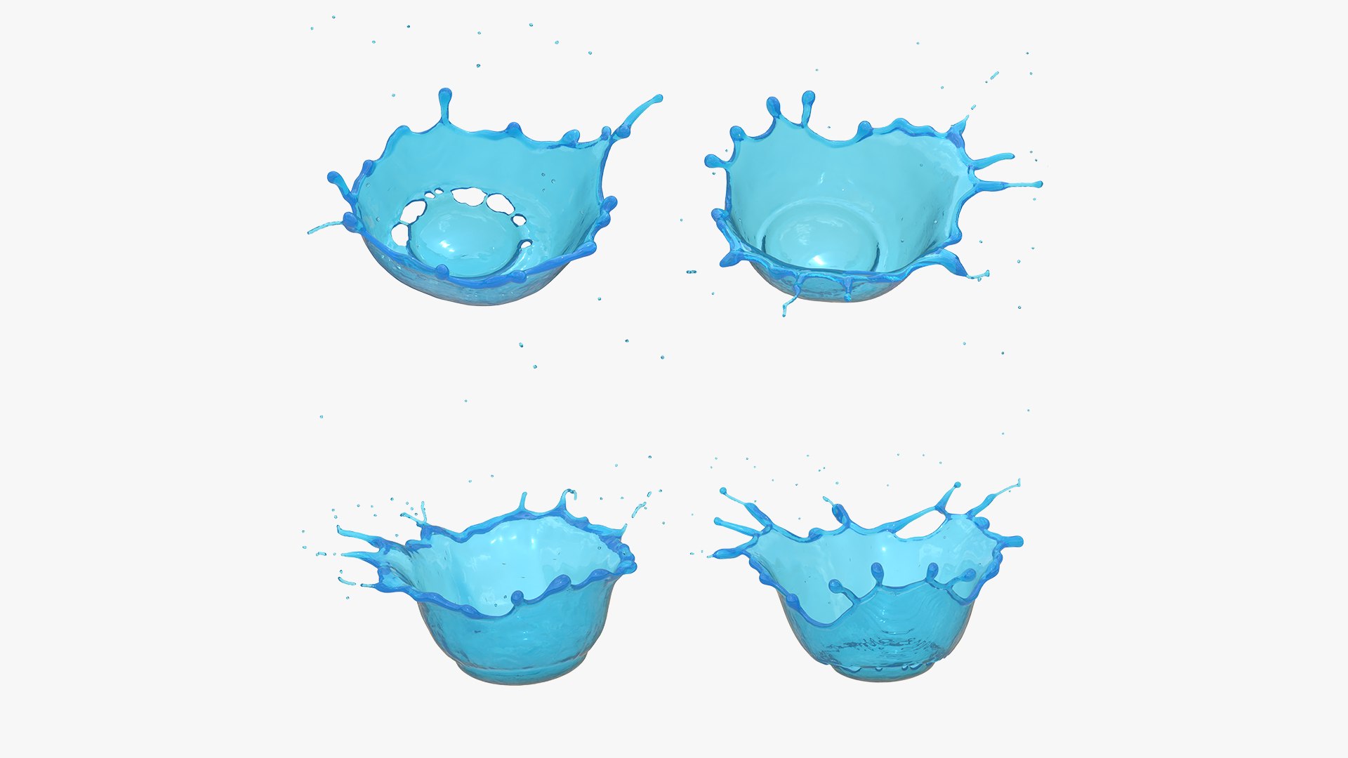 3D Model Splash Collection Pack 08 - TurboSquid 2369375