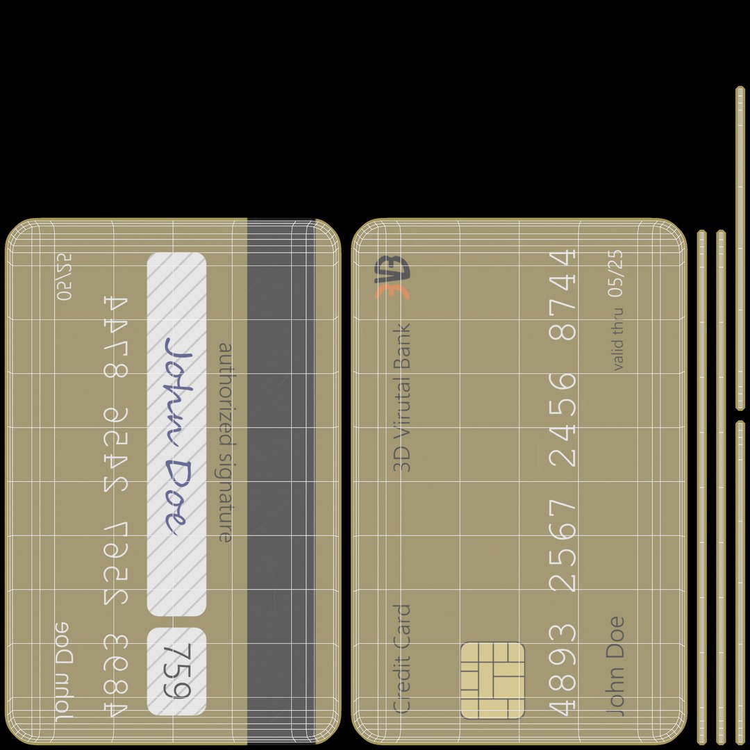 Credit Card 3D Model - TurboSquid 1571991