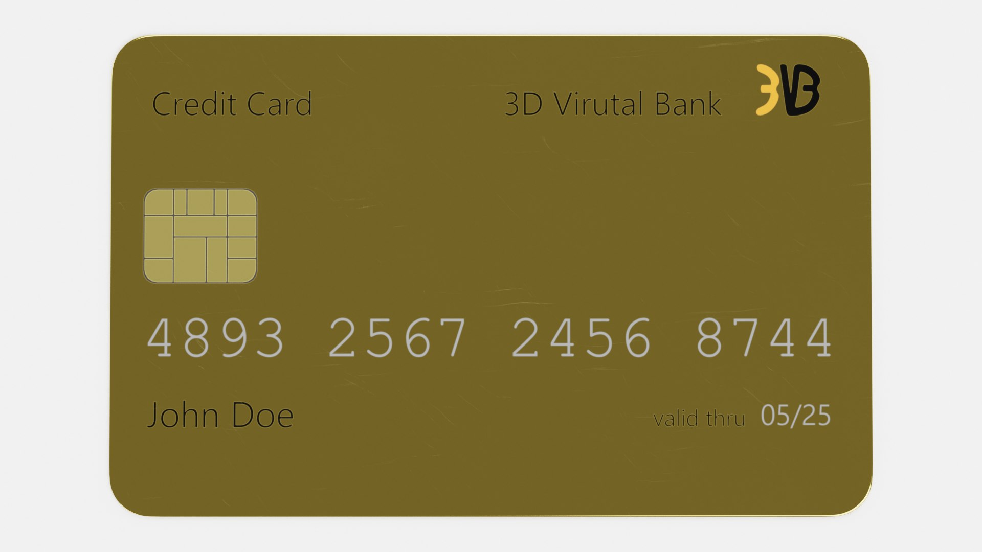 Credit card 3D model - TurboSquid 1571991