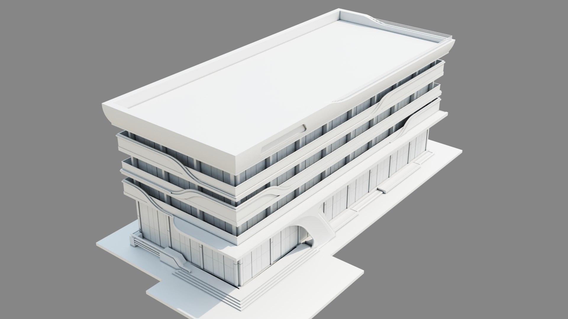 Modern Building 3D model - TurboSquid 2028998