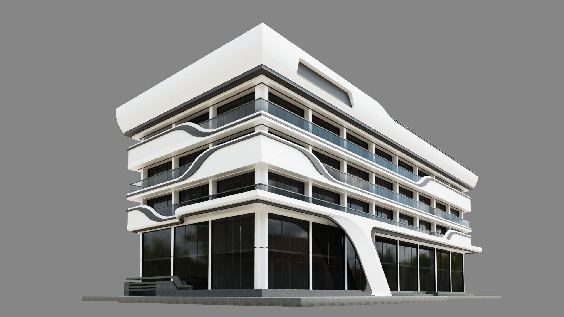 Modern Building 3D model - TurboSquid 2028998
