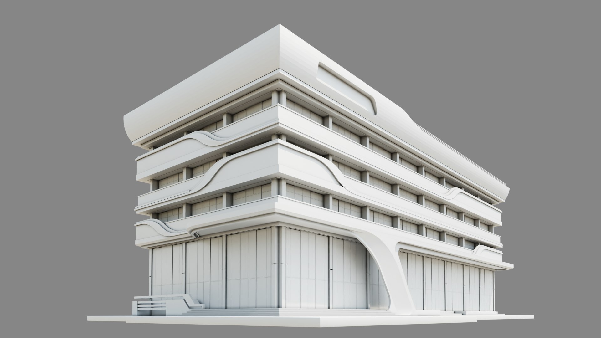 Modern Building 3D model - TurboSquid 2028998