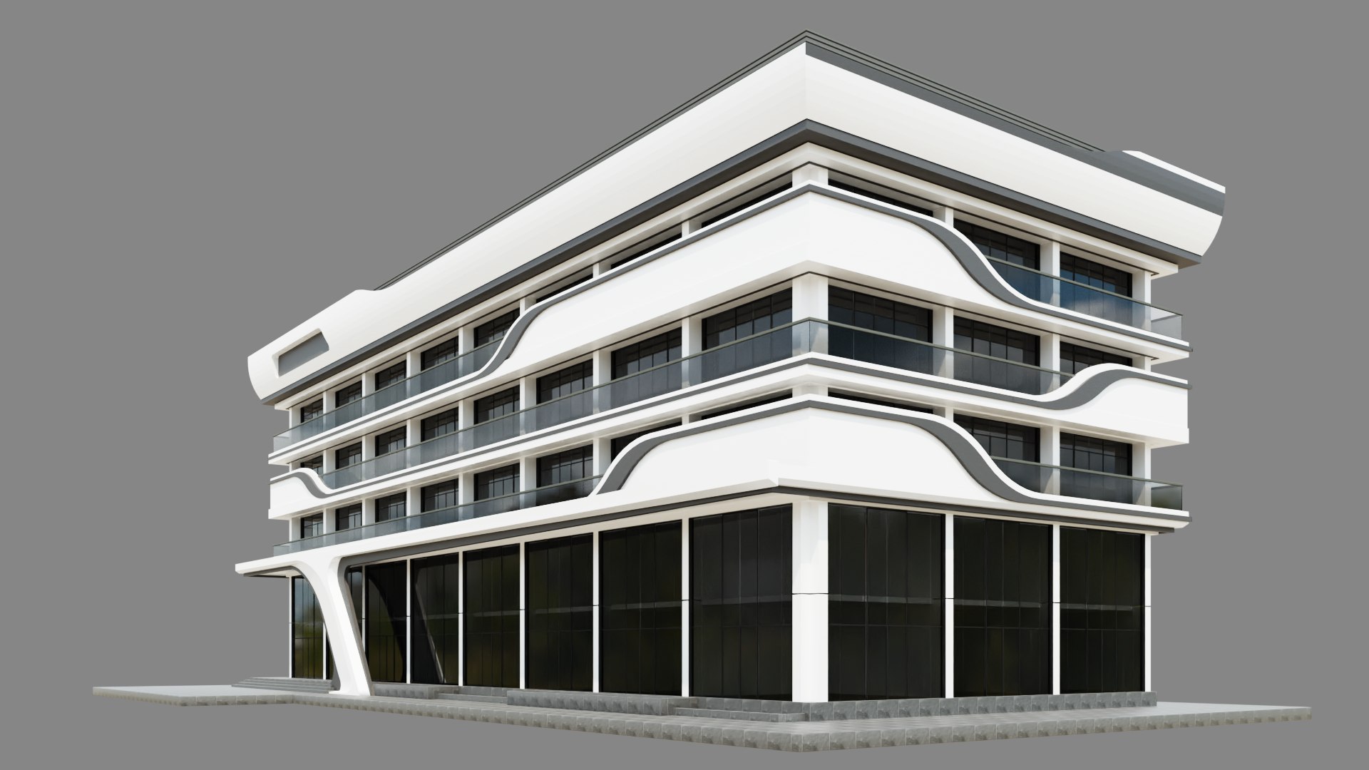 Modern Building 3D model - TurboSquid 2028998