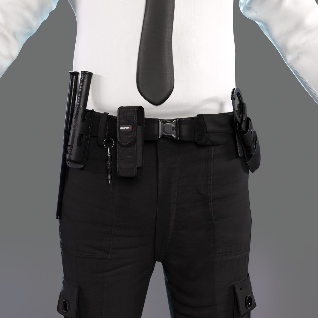 Police Uniform Duty Belt 3D Model - TurboSquid 1966254