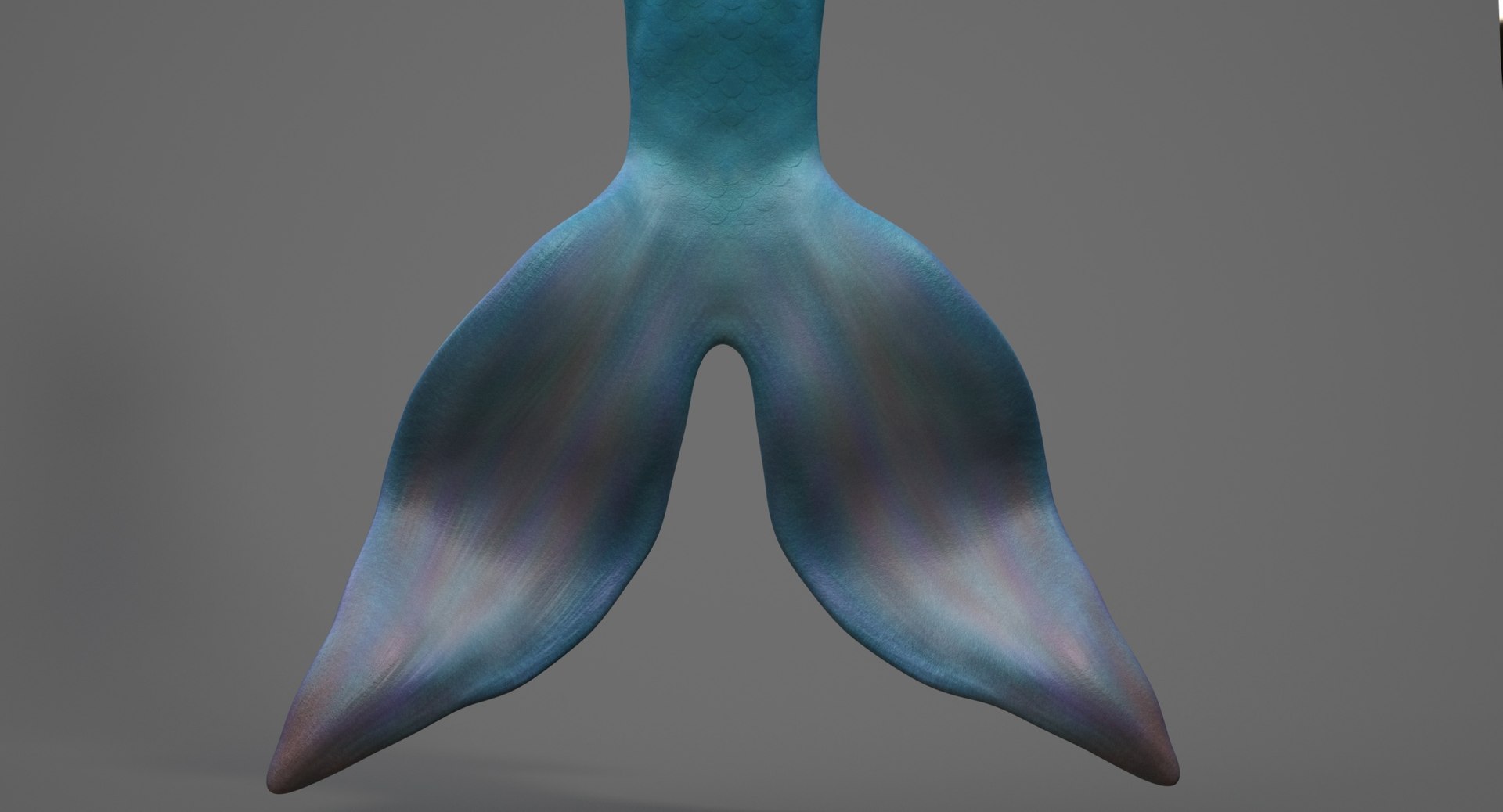 3D Model Blue Mermaid Character - TurboSquid 1989830
