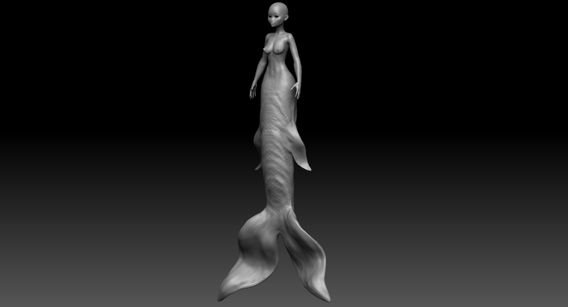 3D Model Blue Mermaid Character - TurboSquid 1989830