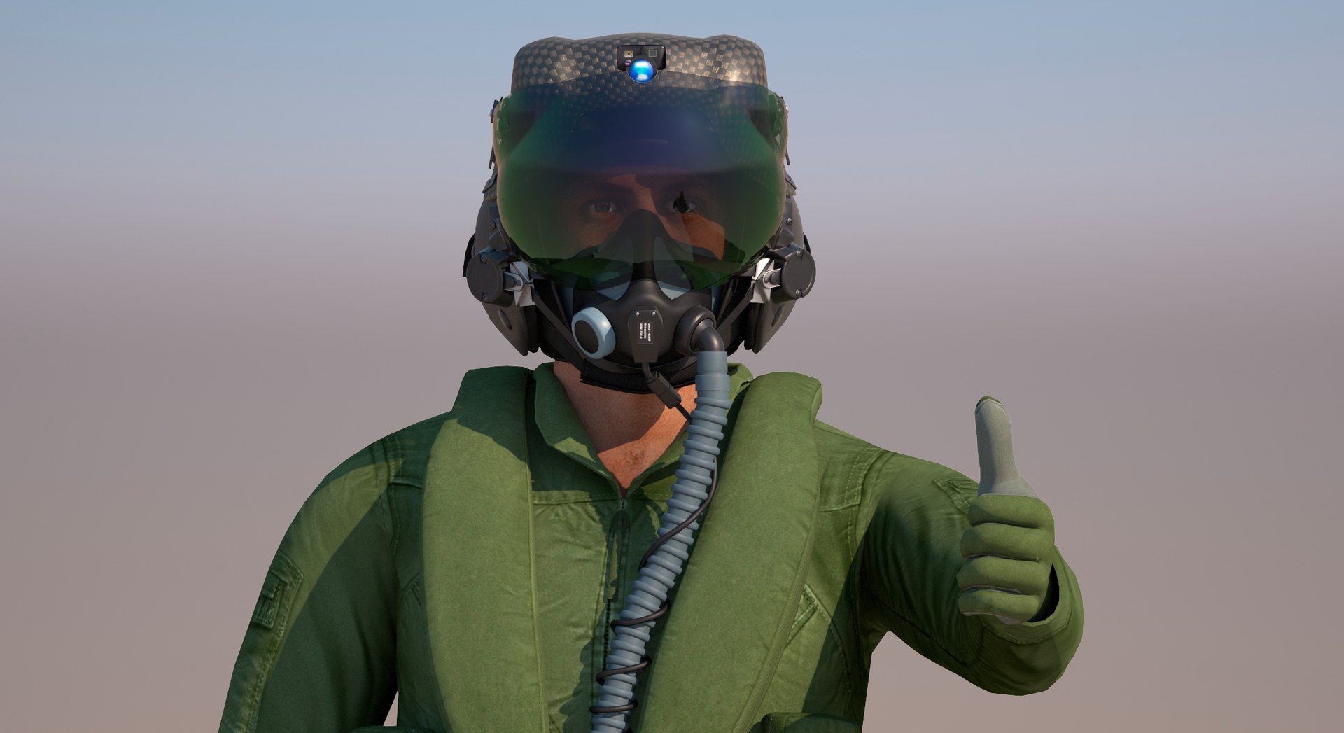 3D Model Fighter Pilot - TurboSquid 1610096