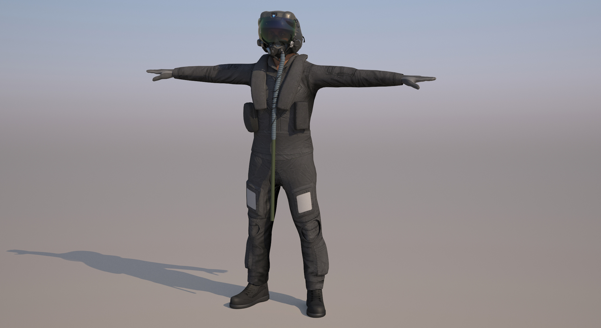 3D Model Fighter Pilot - TurboSquid 1610096
