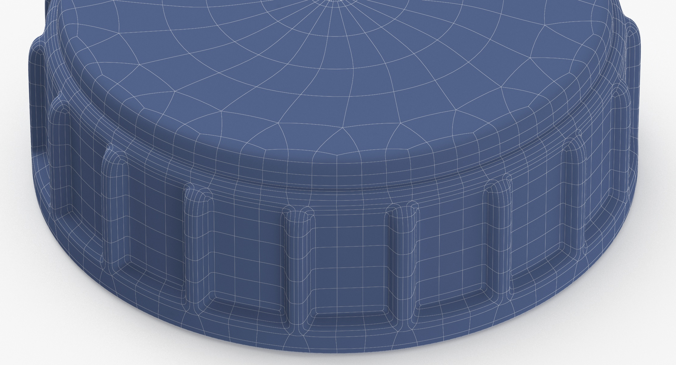 Ribbed plastic buttress cap model - TurboSquid 1712663