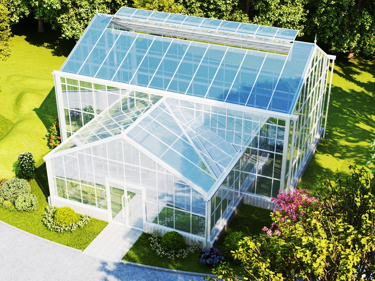 3D Modern Greenhouse 3D Model - TurboSquid 2518699