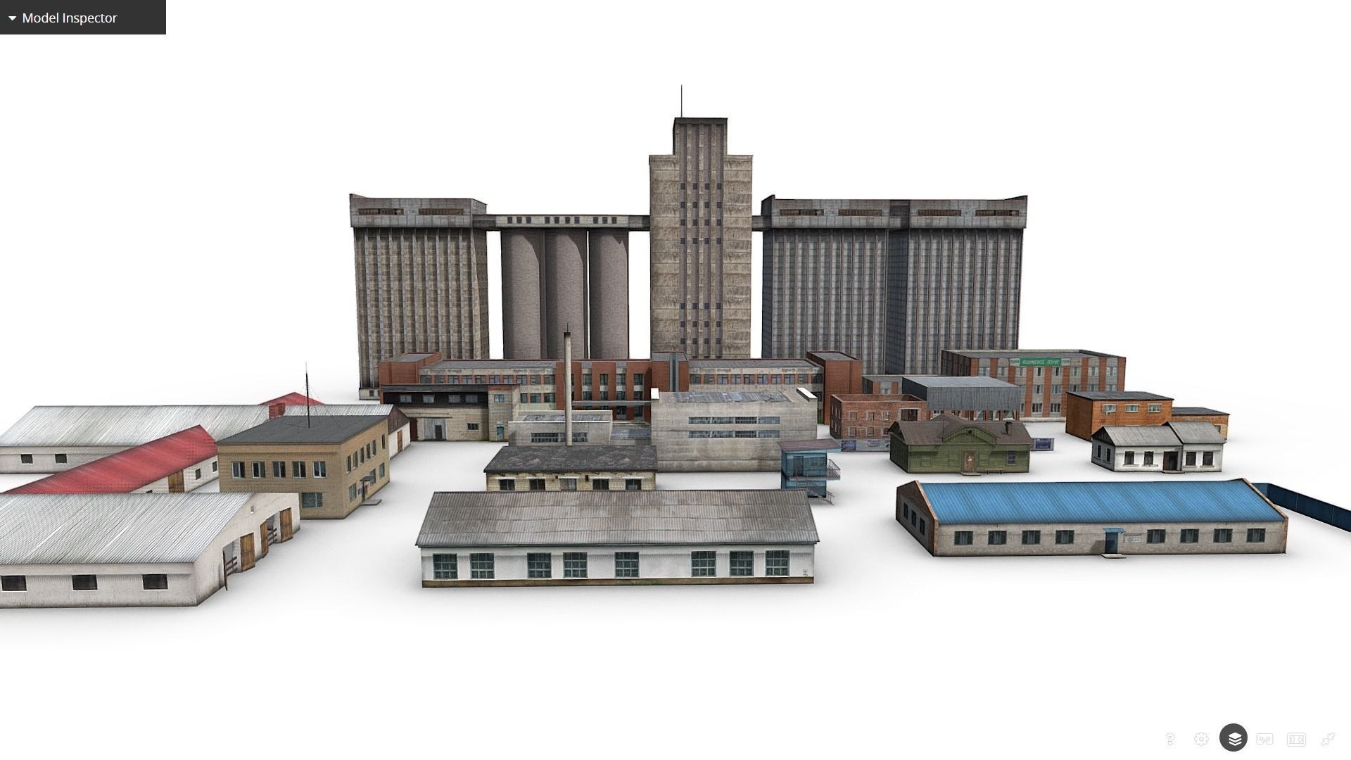 3D Pack Old Industrial And Office Buildings Model - TurboSquid 1729490