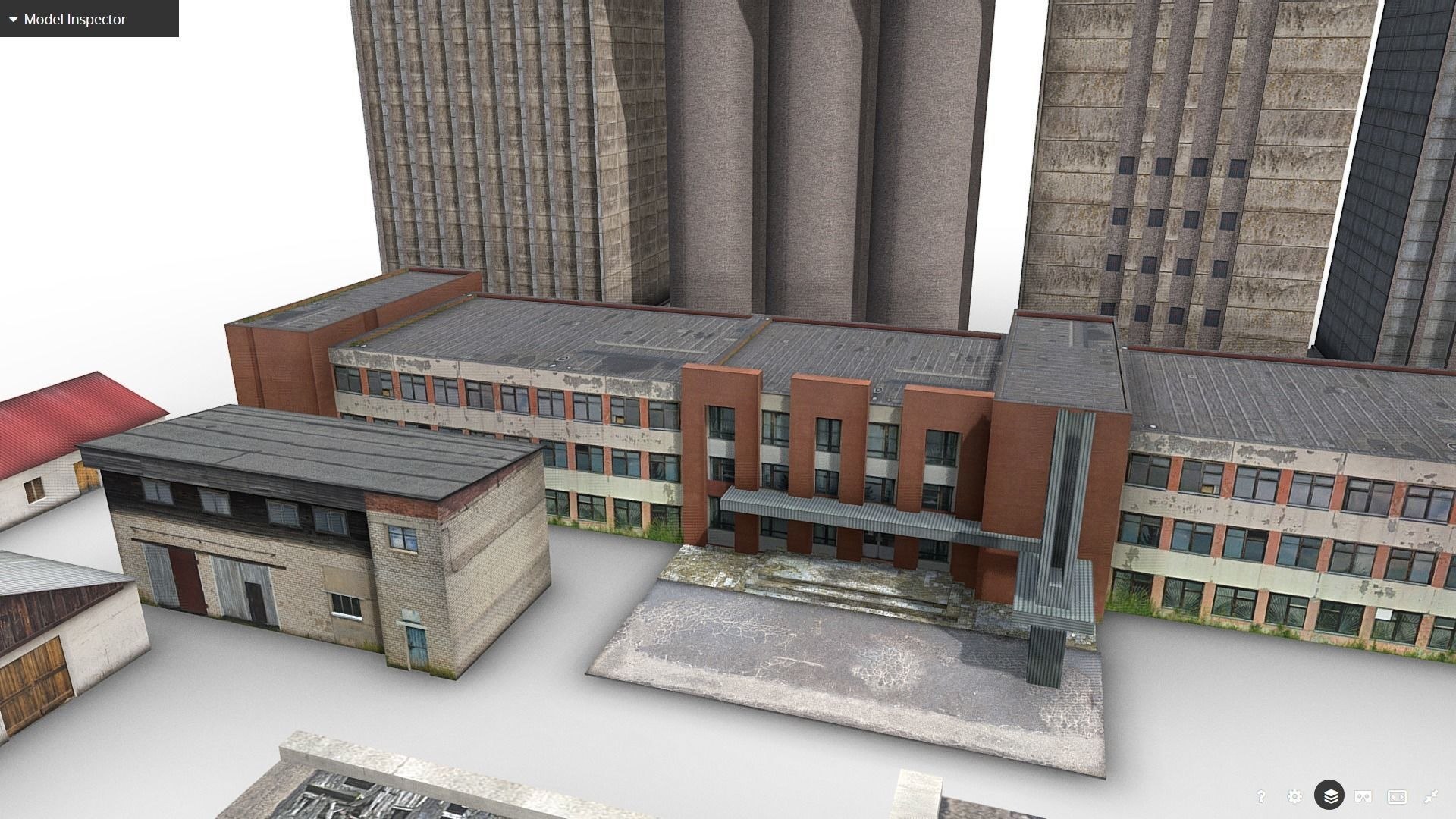 3D Pack Old Industrial And Office Buildings Model - TurboSquid 1729490