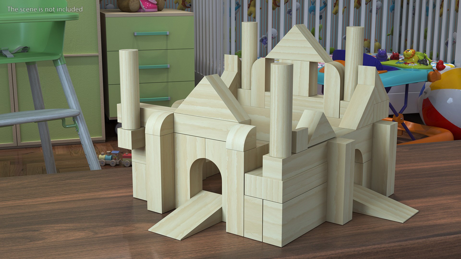 3D Model Wooden Constructor Castle - TurboSquid 2243546