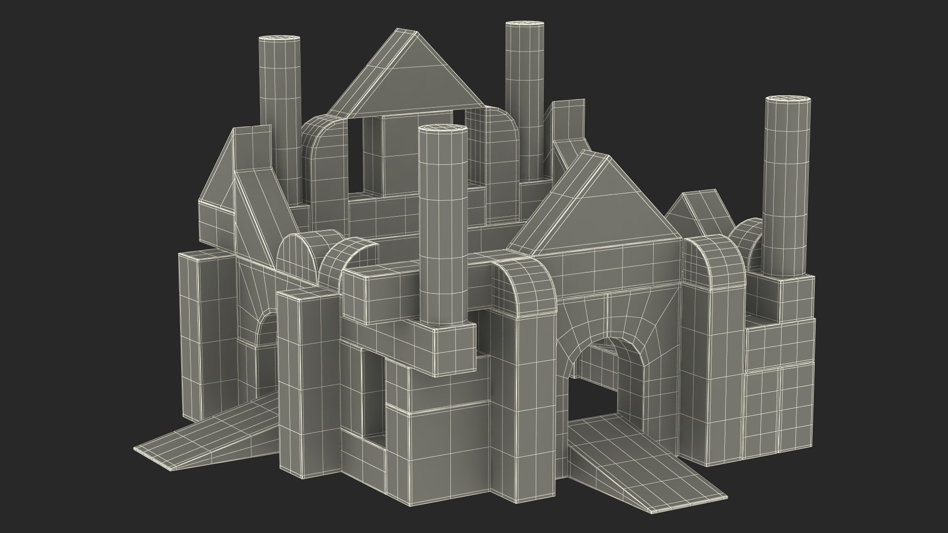 3D Model Wooden Constructor Castle - TurboSquid 2243546