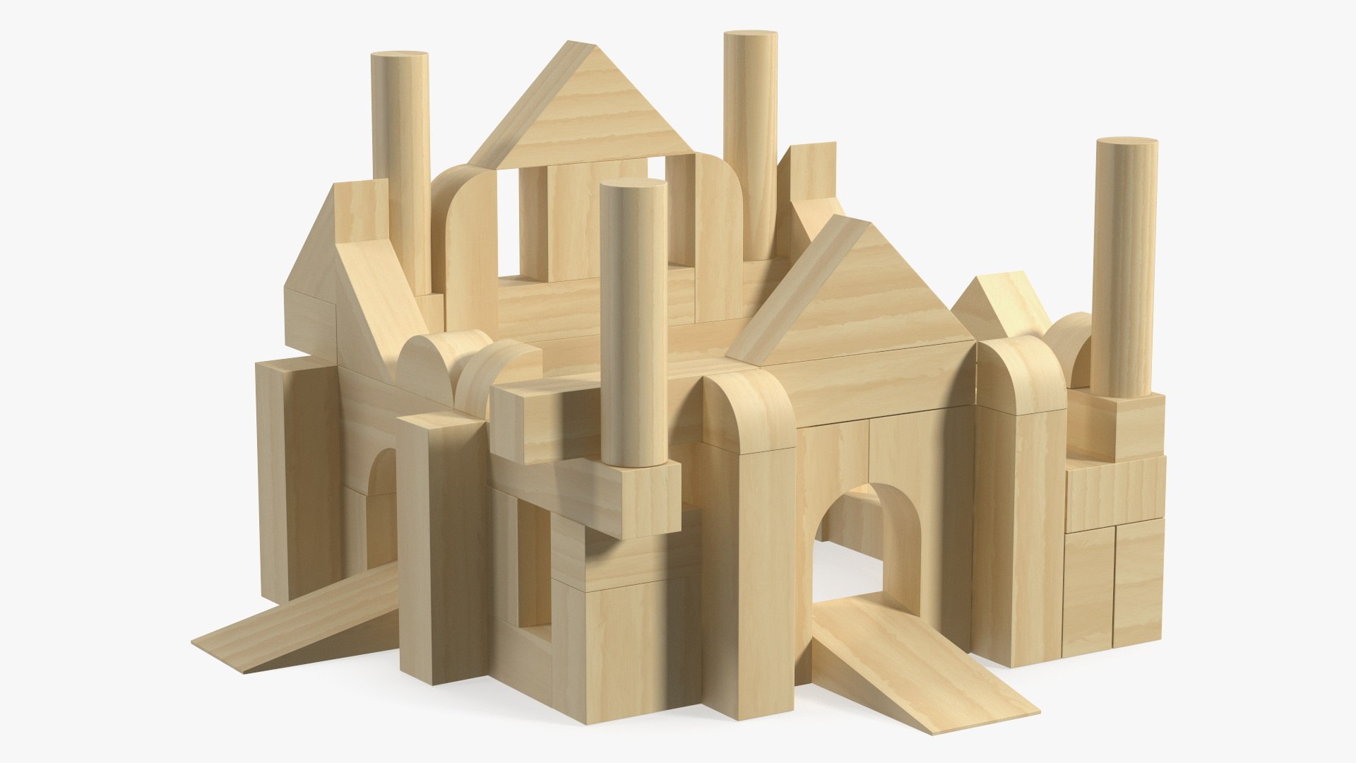 3D Model Wooden Constructor Castle - TurboSquid 2243546