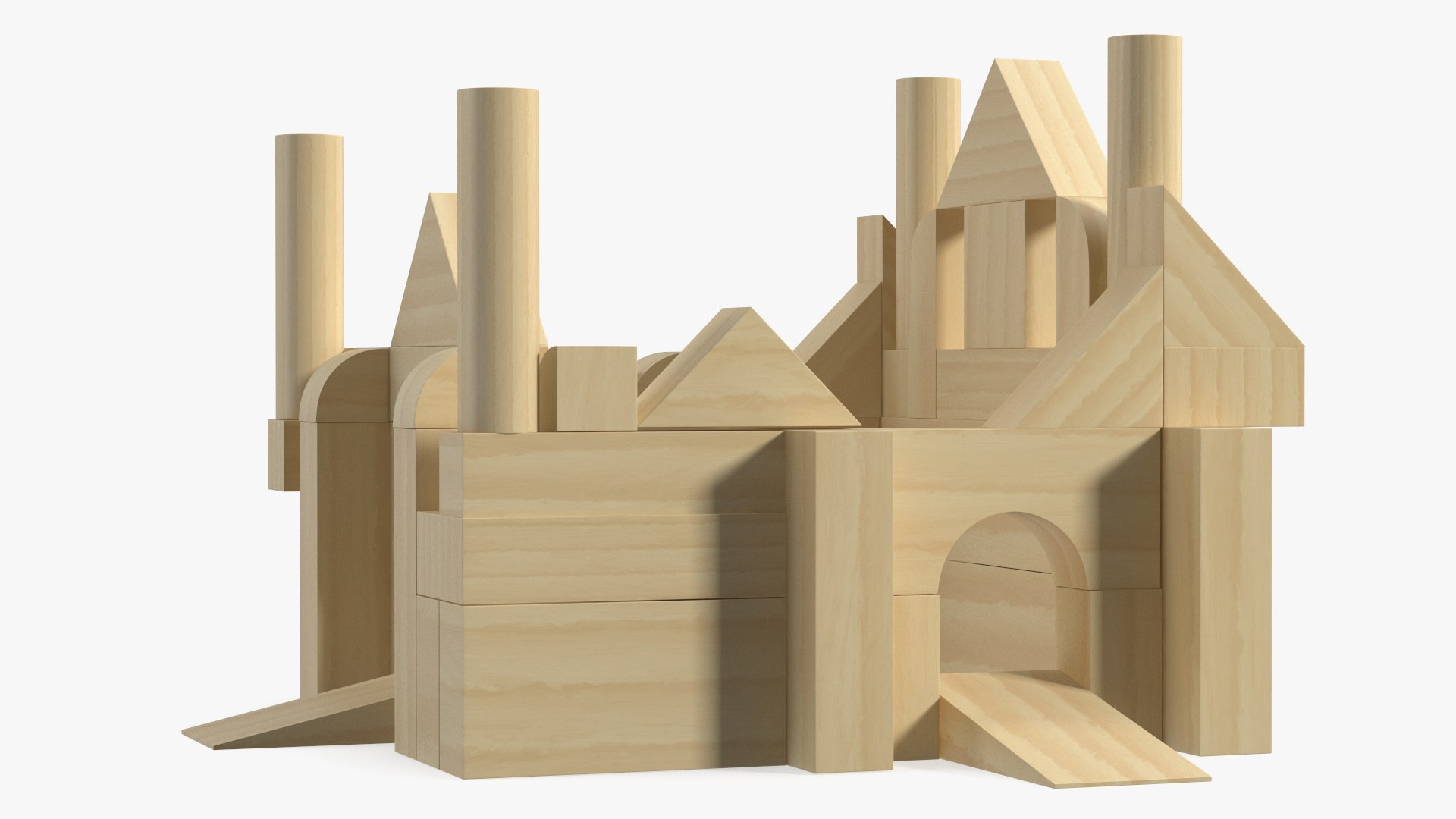 3D Model Wooden Constructor Castle - TurboSquid 2243546