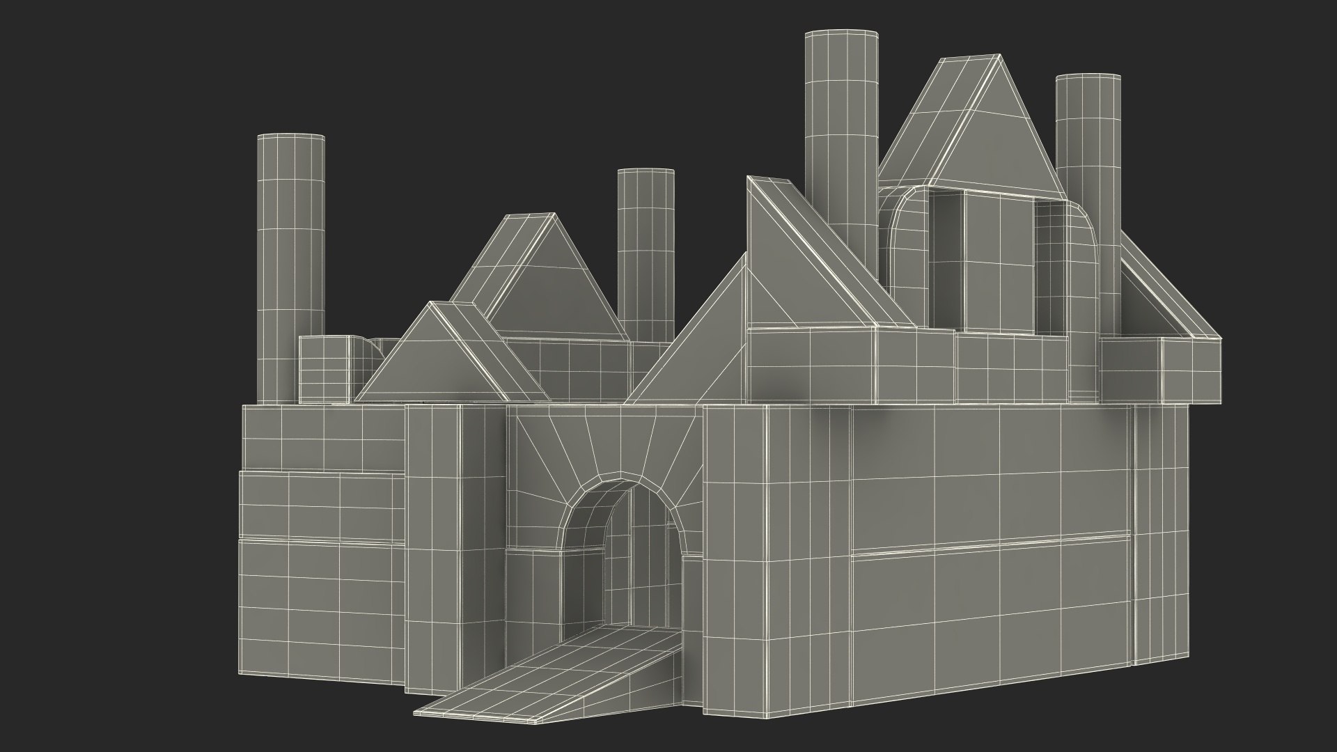 3D Model Wooden Constructor Castle - TurboSquid 2243546