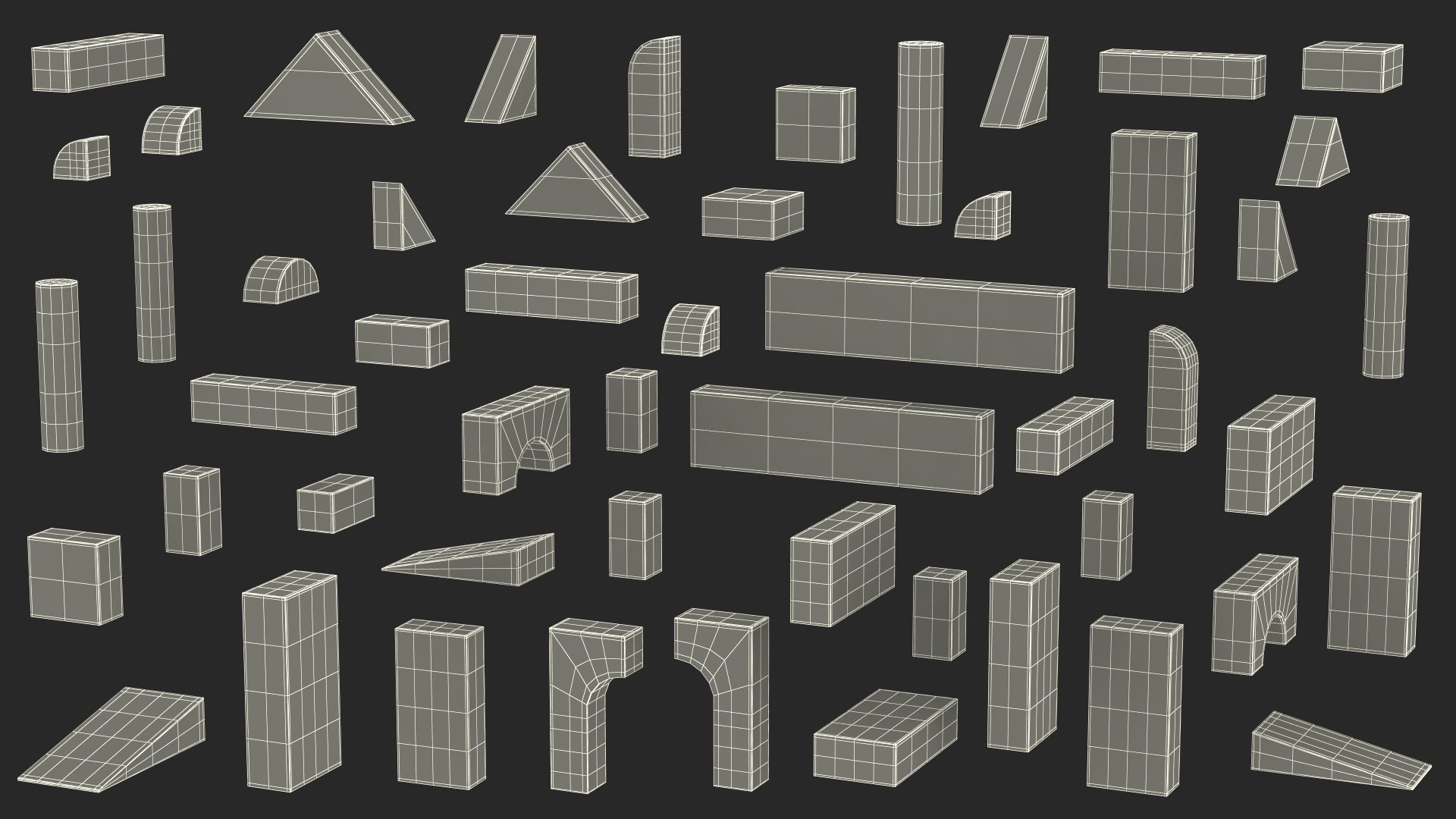 3D Model Wooden Constructor Castle - TurboSquid 2243546