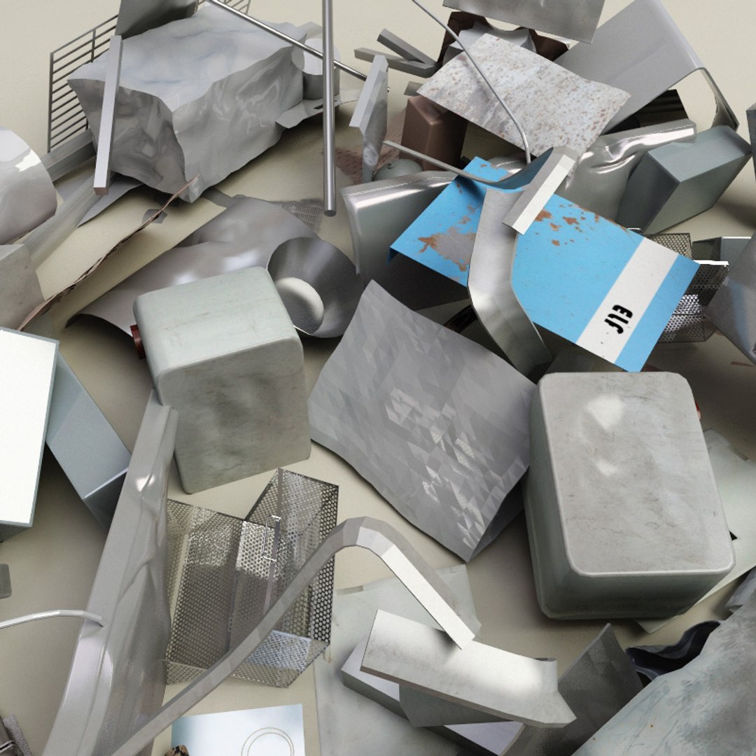 3ds Max Metall Debris