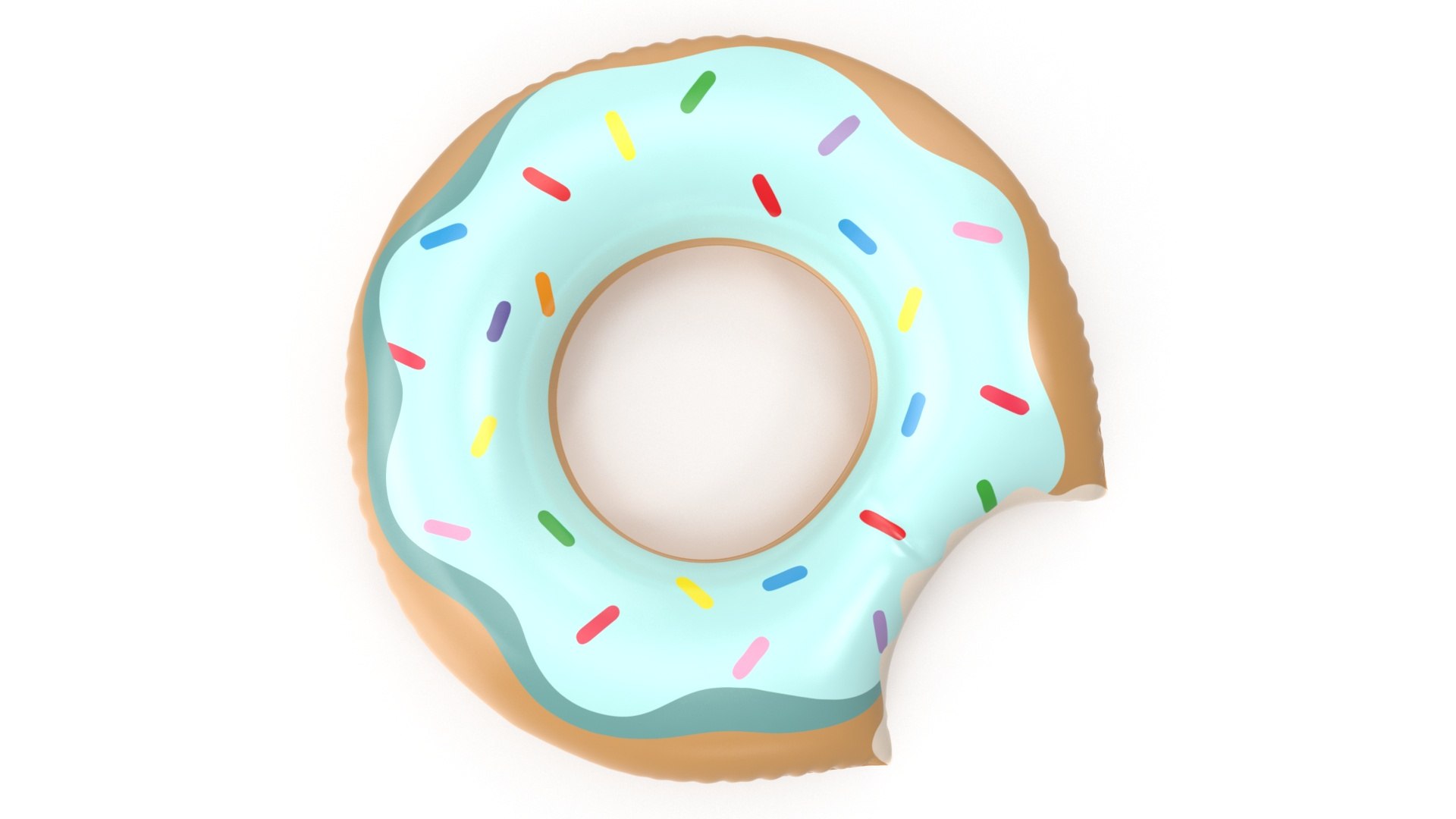 3D Giant Light Blue Top Donut Pool Float - TurboSquid 1756887