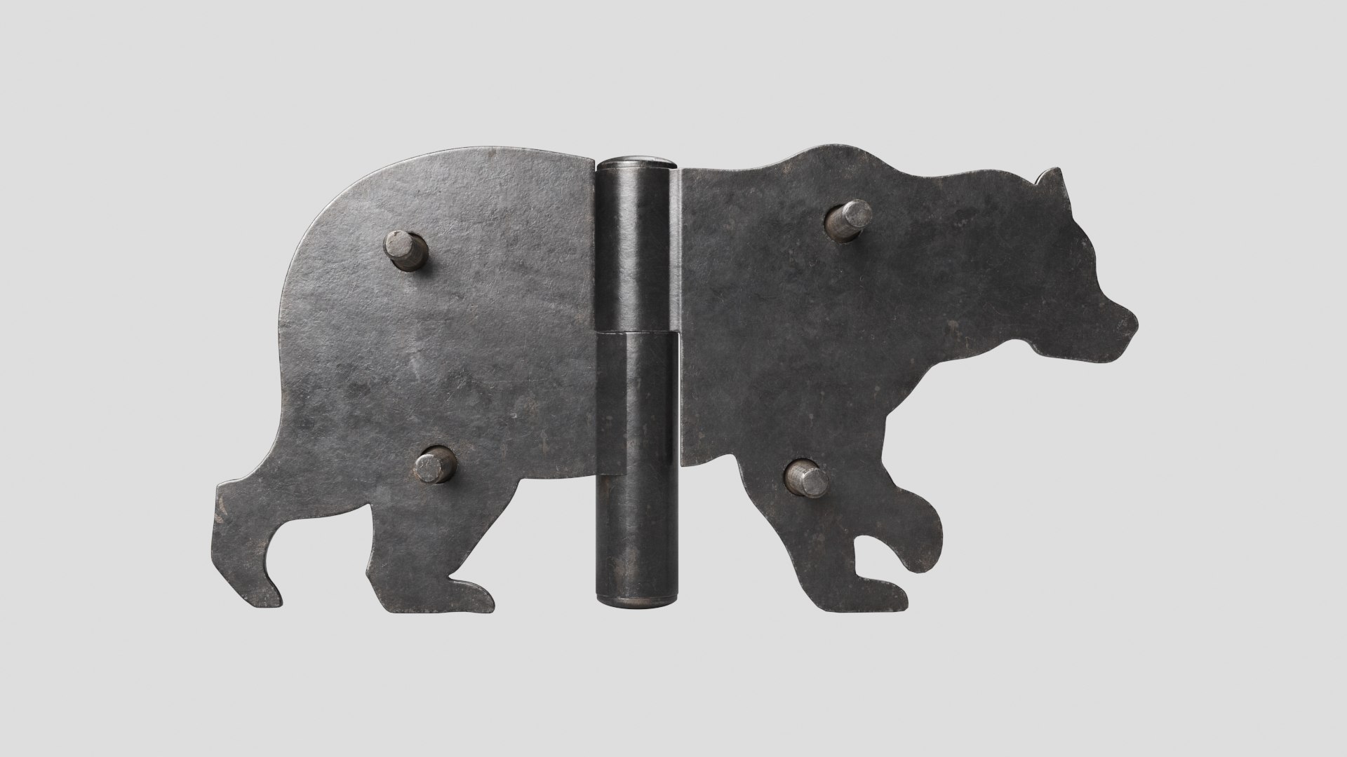 3D Steel Bear Shaped Hinge Model - TurboSquid 2047244