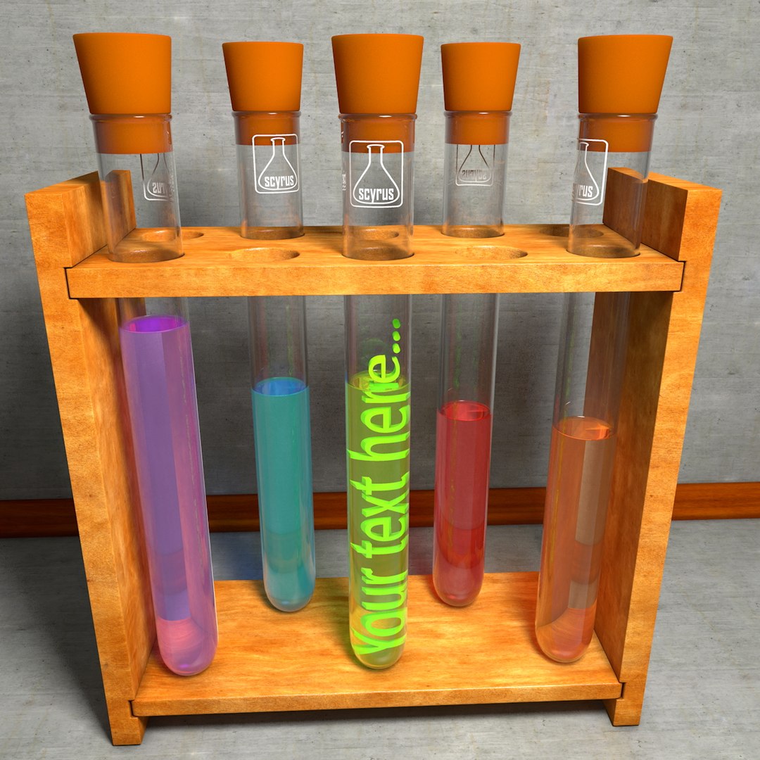 test tube vial 3d c4d
