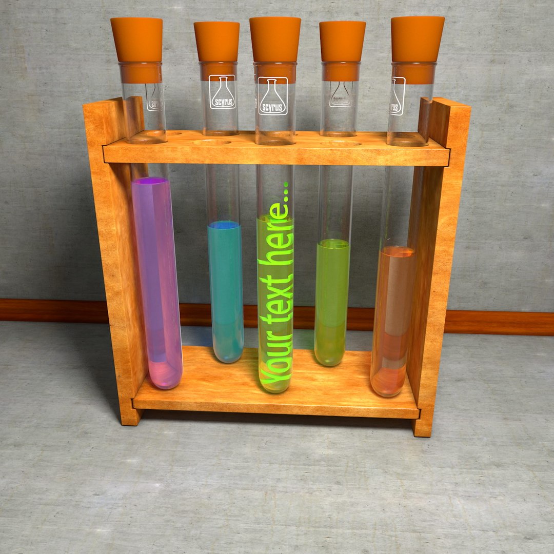 test tube vial 3d c4d