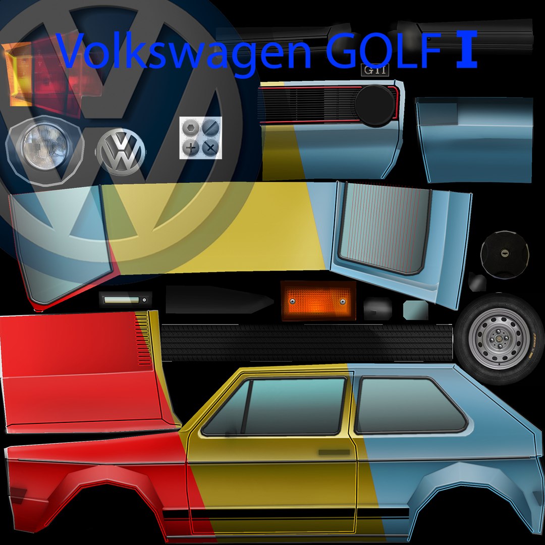 Volkswagen Golf 1 Car 3d Max