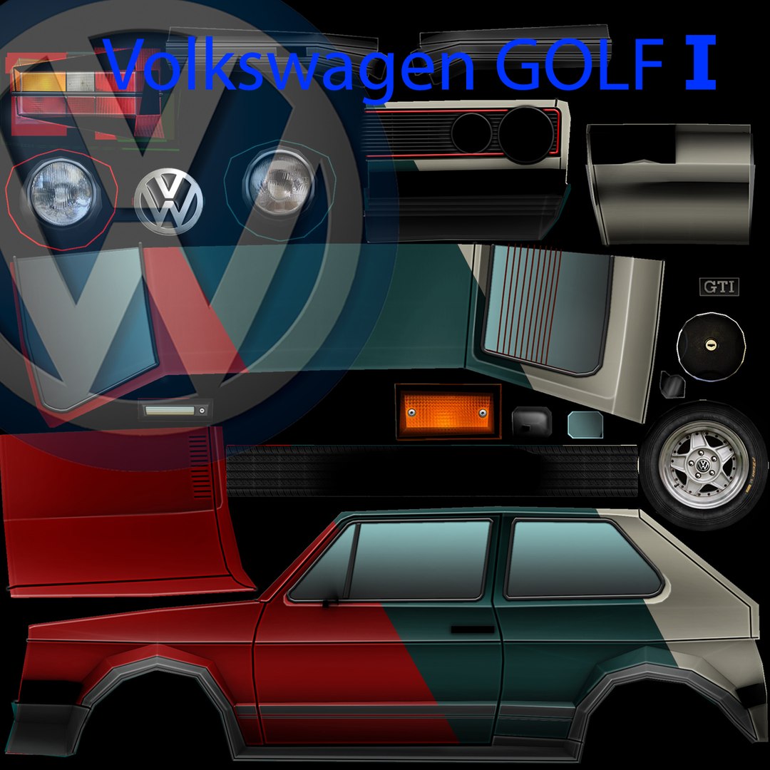 Volkswagen Golf 1 Car 3d Max