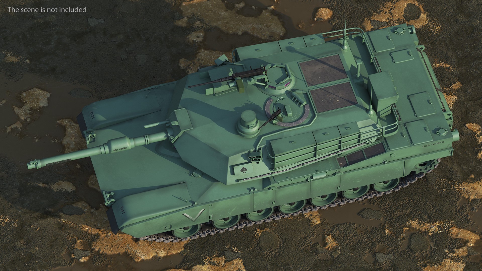 M1 Abrams 2 Green Rigged 3D model - TurboSquid 1933544