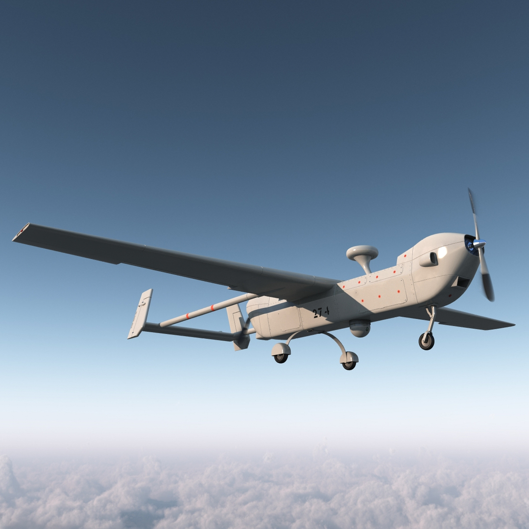 3ds max rq-5 hunter unmanned aircraft plane
