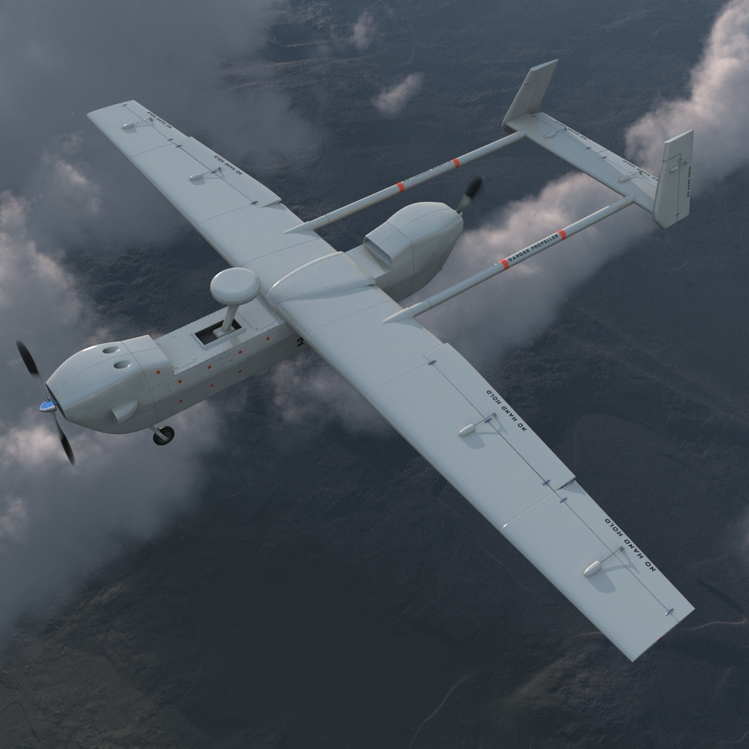 3ds max rq-5 hunter unmanned aircraft plane