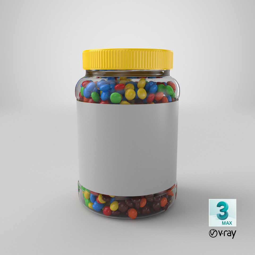 3D Candy Jar White Label Model - TurboSquid 1969872