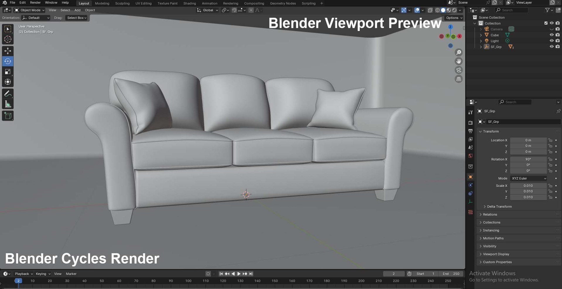 Presley Fabric 3 Seater Sofa 3D - TurboSquid 2316972