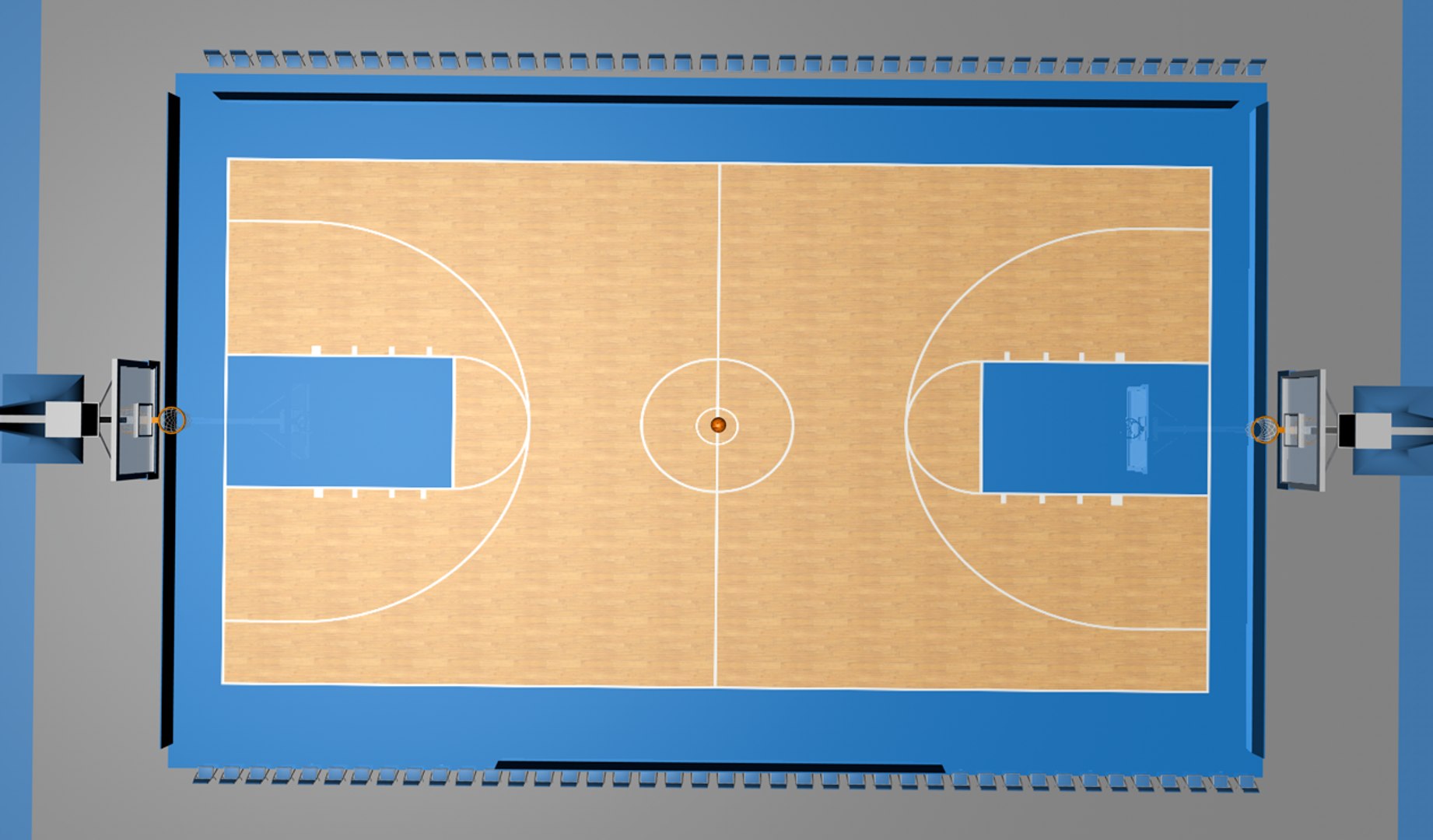 3d Basketball Court Model