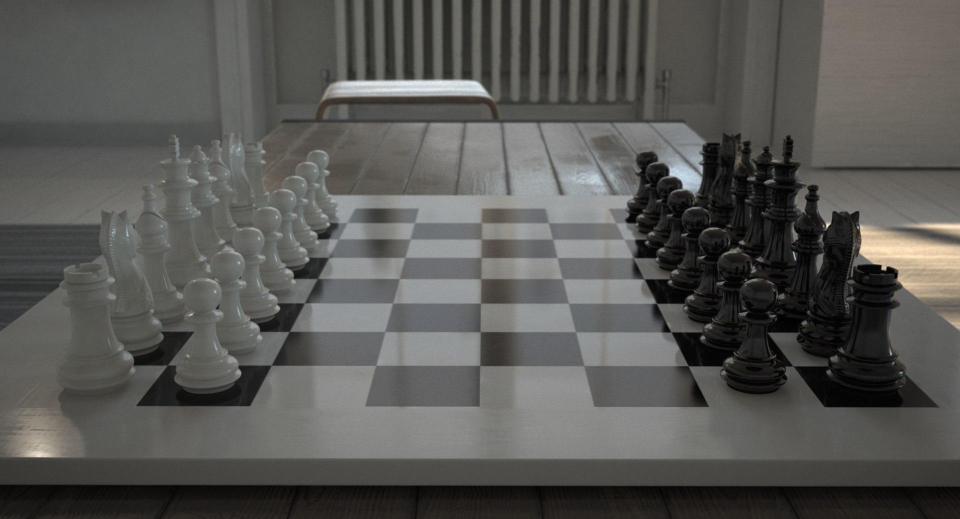 3D Model Plastic Chess Figures - TurboSquid 1350933