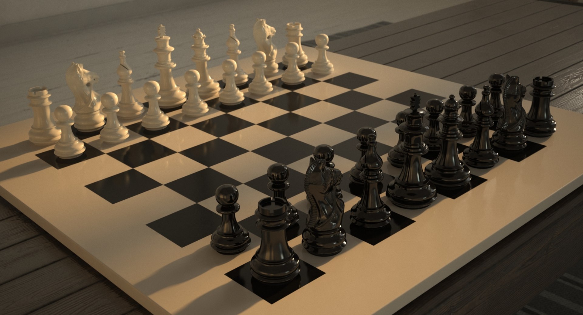 3D Model Plastic Chess Figures - TurboSquid 1350933