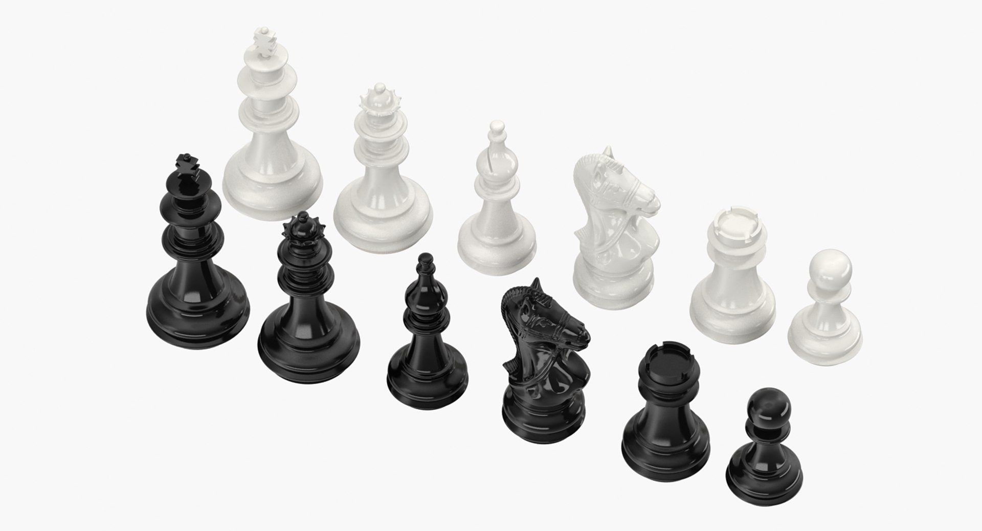 3D Model Plastic Chess Figures - TurboSquid 1350933