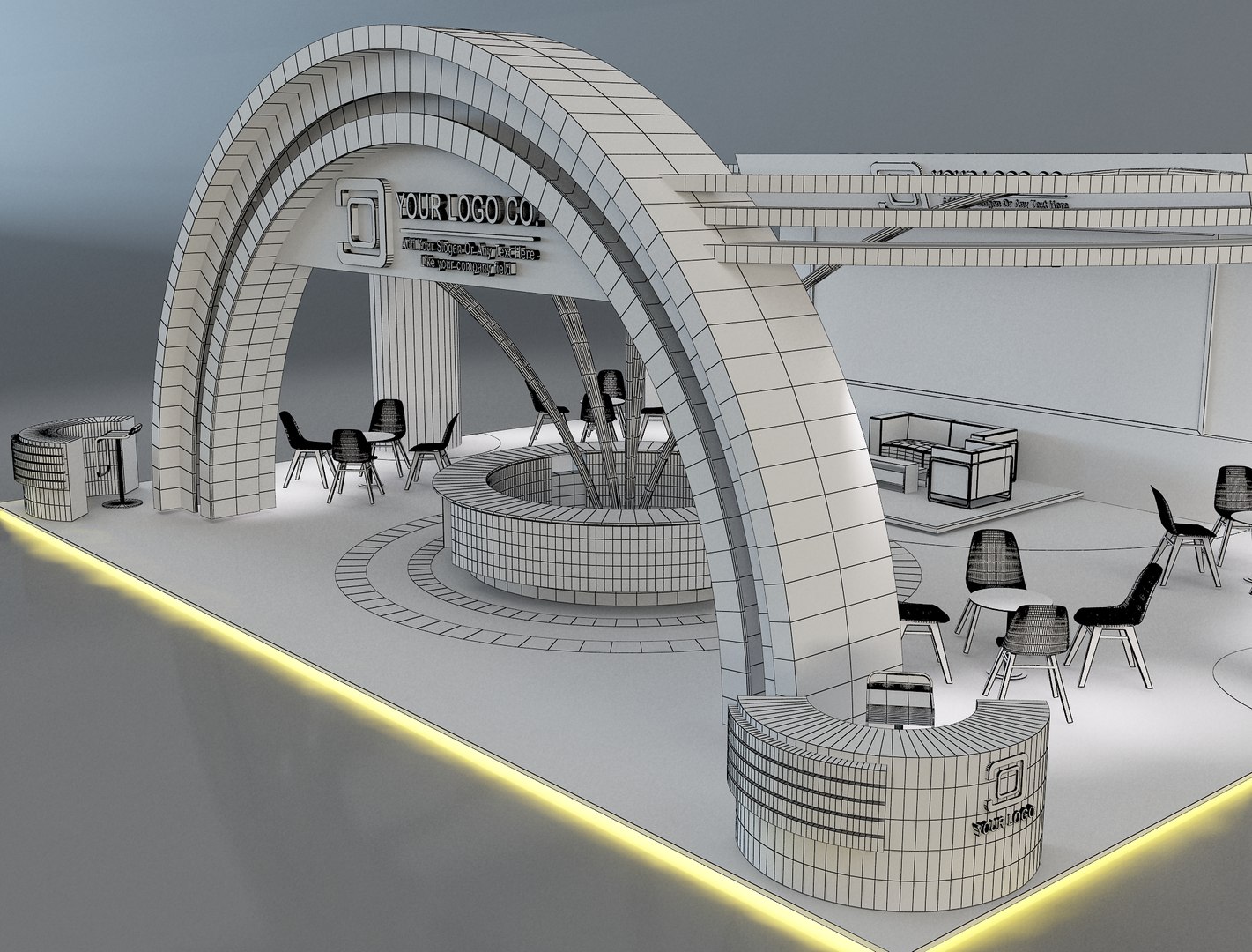 Booth Exhibition Stand a650 3D model - TurboSquid 2147706