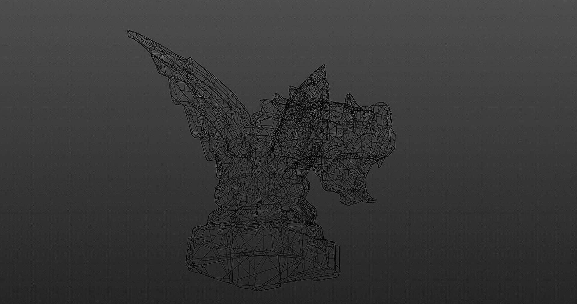 3D Low-Poly Art Deco Gargoyle On Pedestal - TurboSquid 2227027