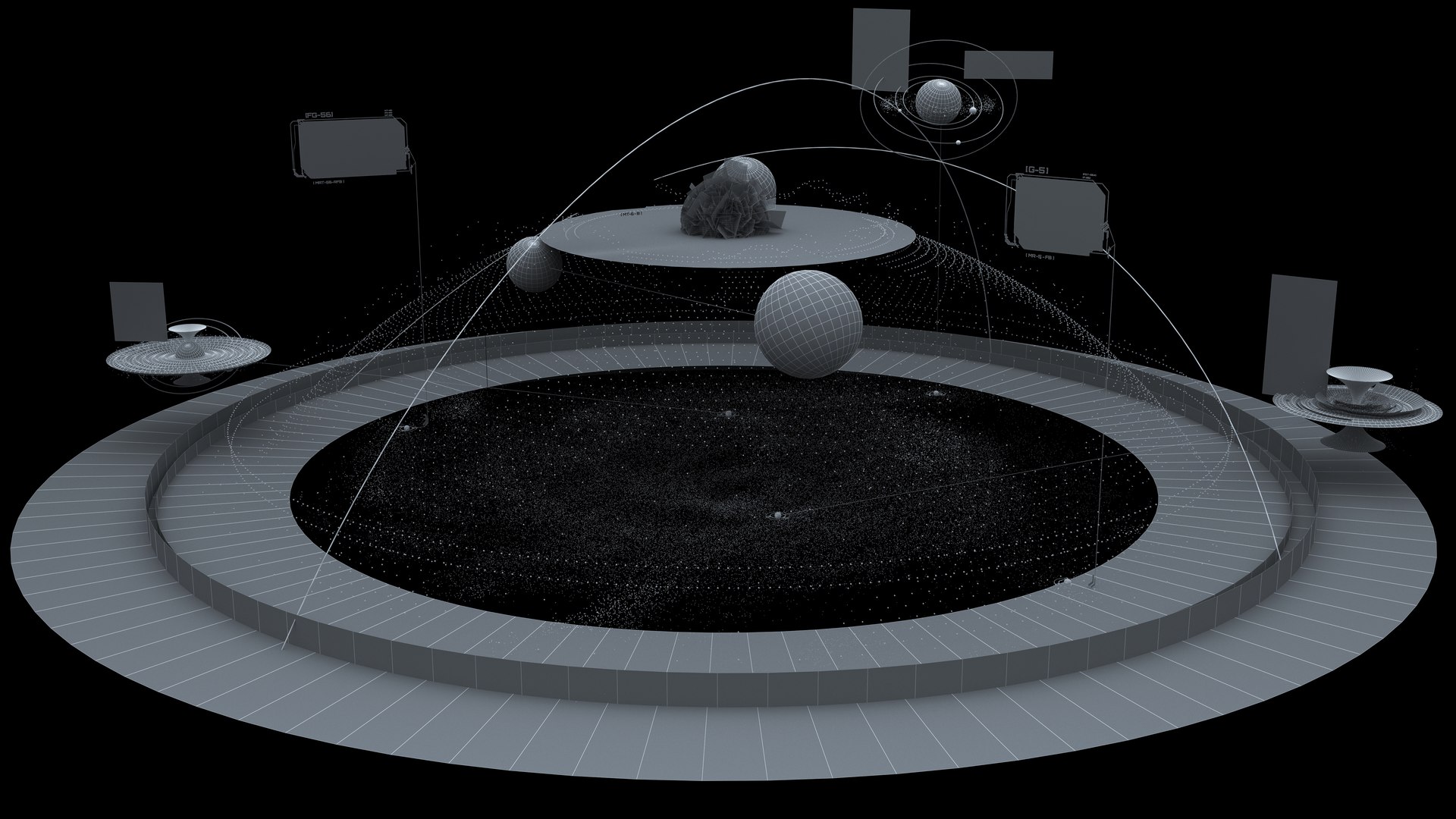 3D Model Futuristic Hologram Interface Galaxy - TurboSquid 1432216