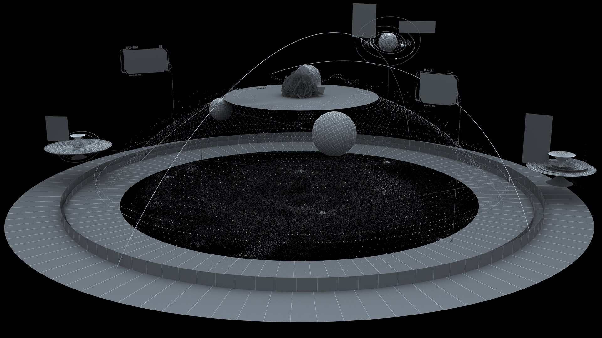 3D model futuristic hologram interface galaxy - TurboSquid 1432216